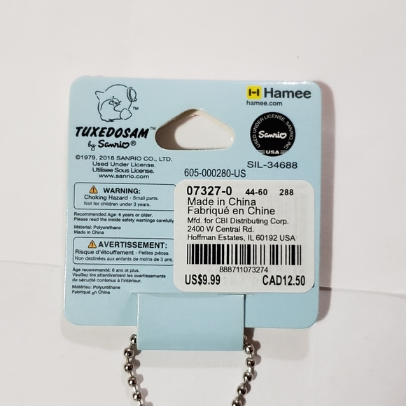 Sanrio | Toys | Sanrio Tuxedo Sam Squishy Keychain | Poshmark
